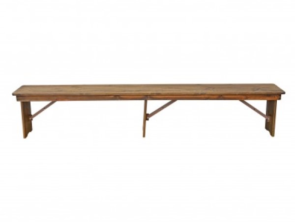 Rustic Pine Farm Bench - Party Perfect Rentals