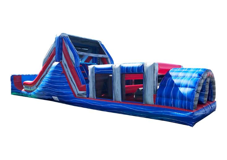 40' Obstacle Blast Wet/Dry Obstacle Course - Party Perfect Rentals